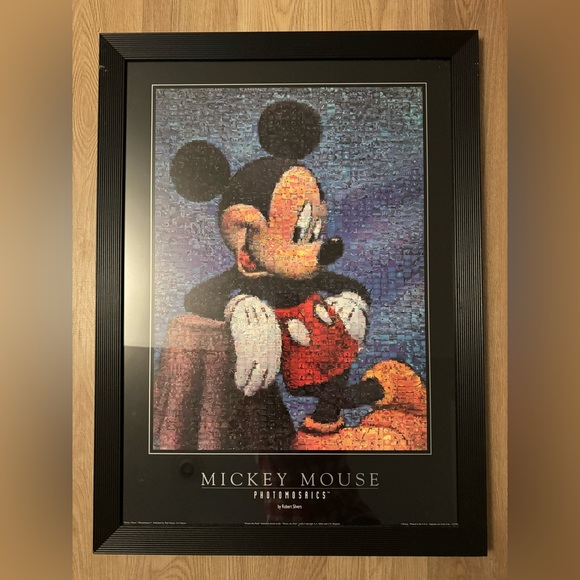 Disney | Art | Disney Store Mickey Mouse Photomosaic Art Poster Framed | Poshmark